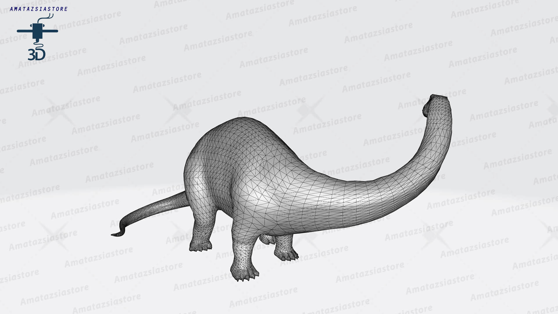Apatosaurus Dinosaur Sculpture - 3D Model by dawnhurt
