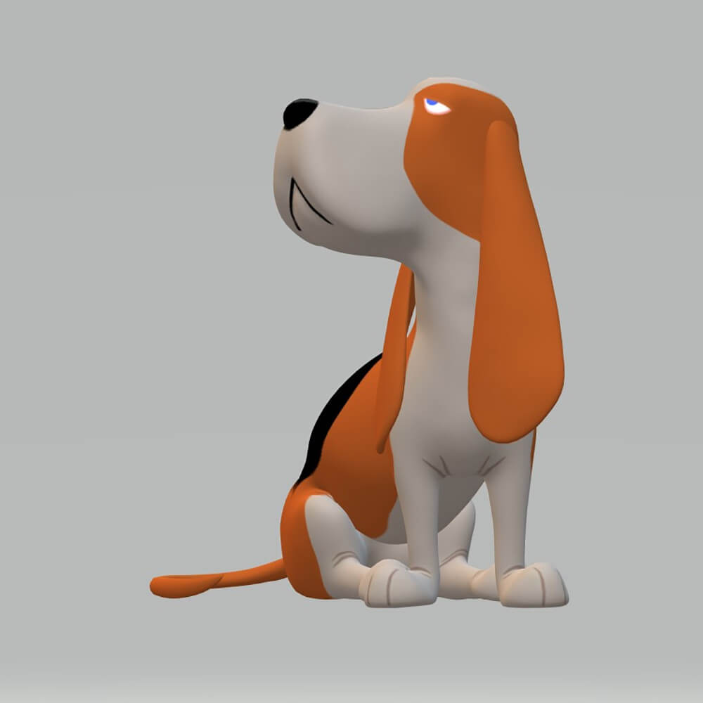 Basset Hound Dog - 3D Print Model by dawnhurt