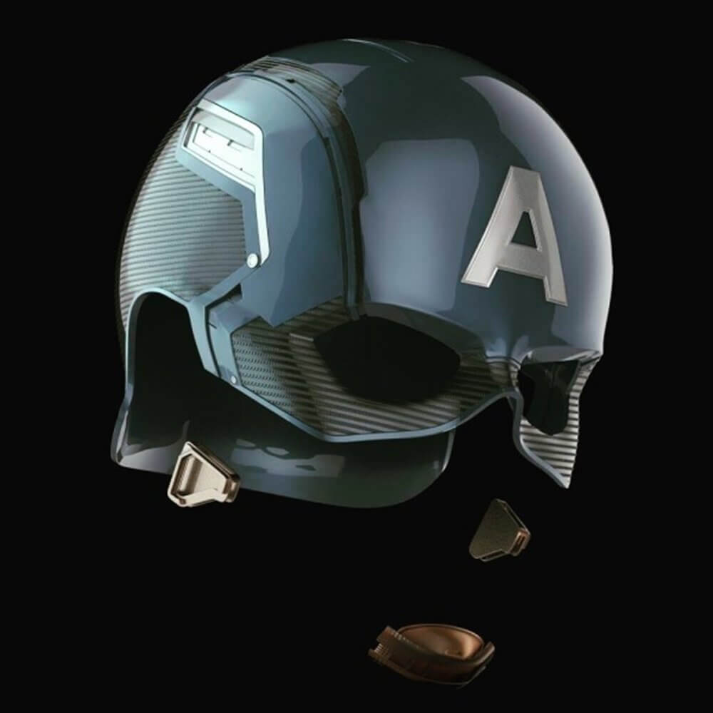 Captain America Helmet - 3D Model by dawnhurt