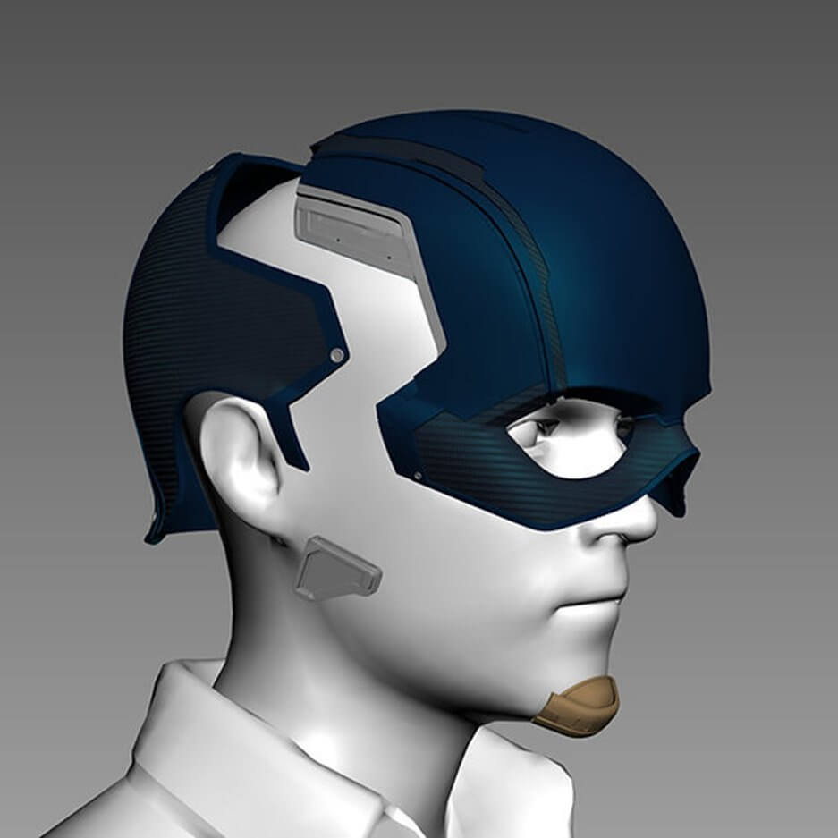Captain America Helmet - 3D Model by dawnhurt