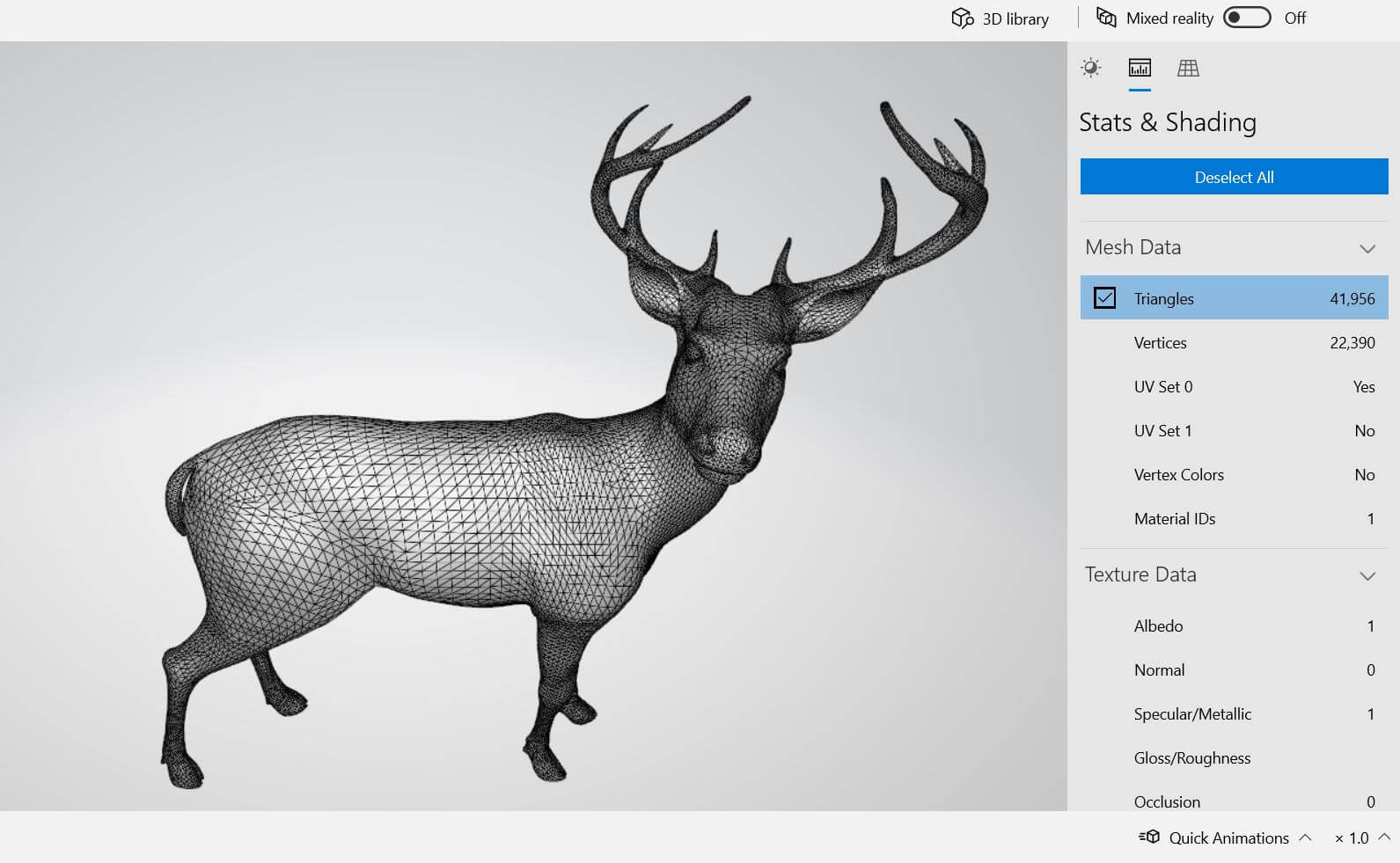 Deer Animals Statue - 3D Model by dawnhurt