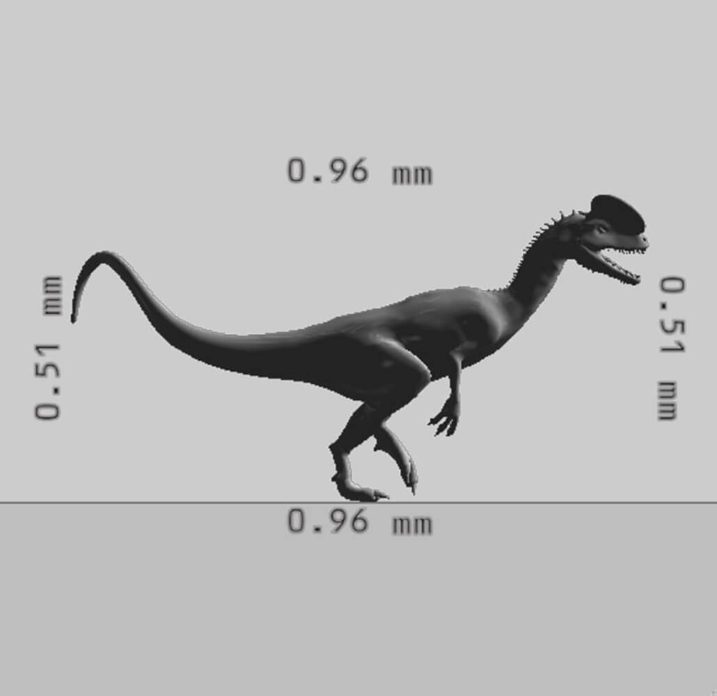 Dilophosaurus Dinosaur - 3D Model by dawnhurt
