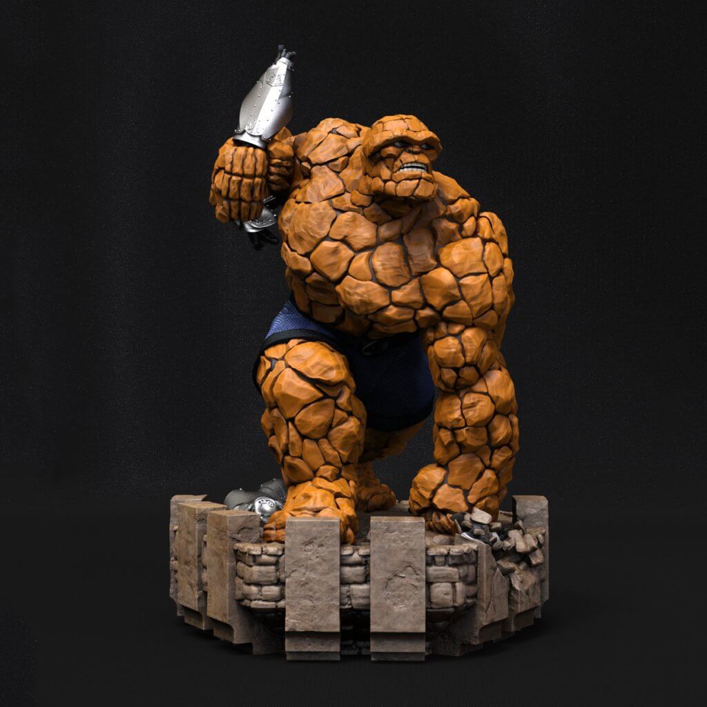 Fantastic 4 The Thing Statue - 3D Model by dawnhurt