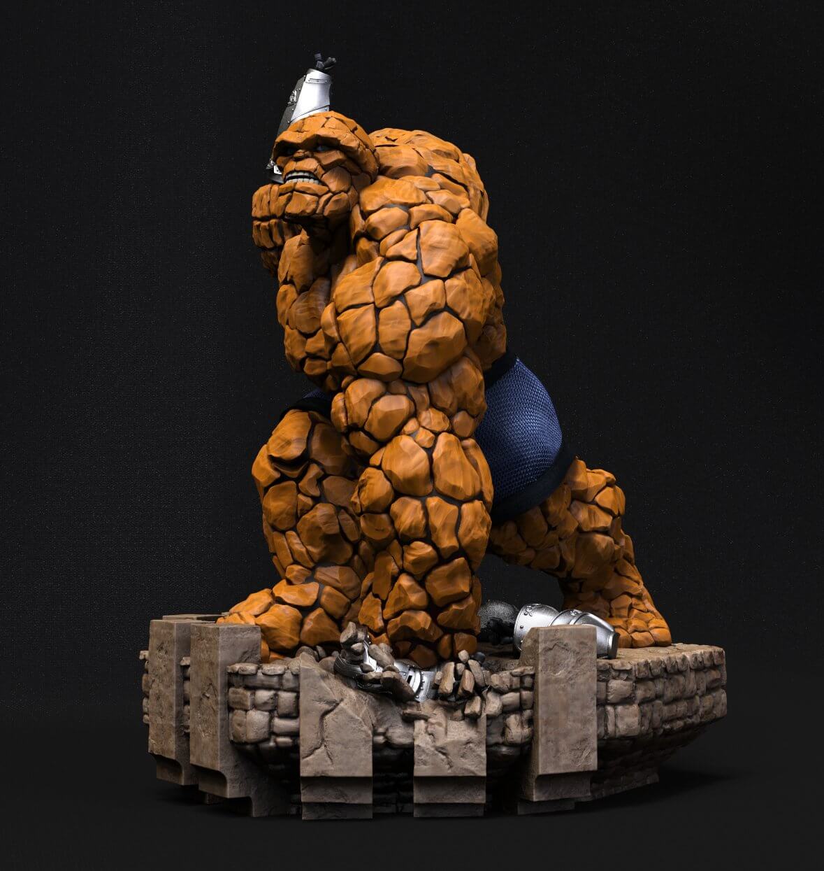 Fantastic 4 The Thing Statue - 3D Model by dawnhurt