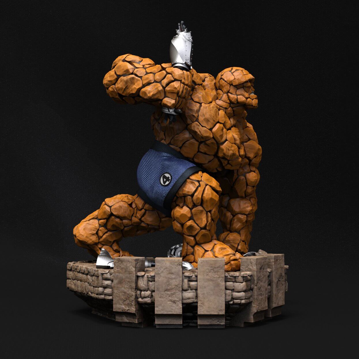 Fantastic 4 The Thing Statue - 3D Model by dawnhurt
