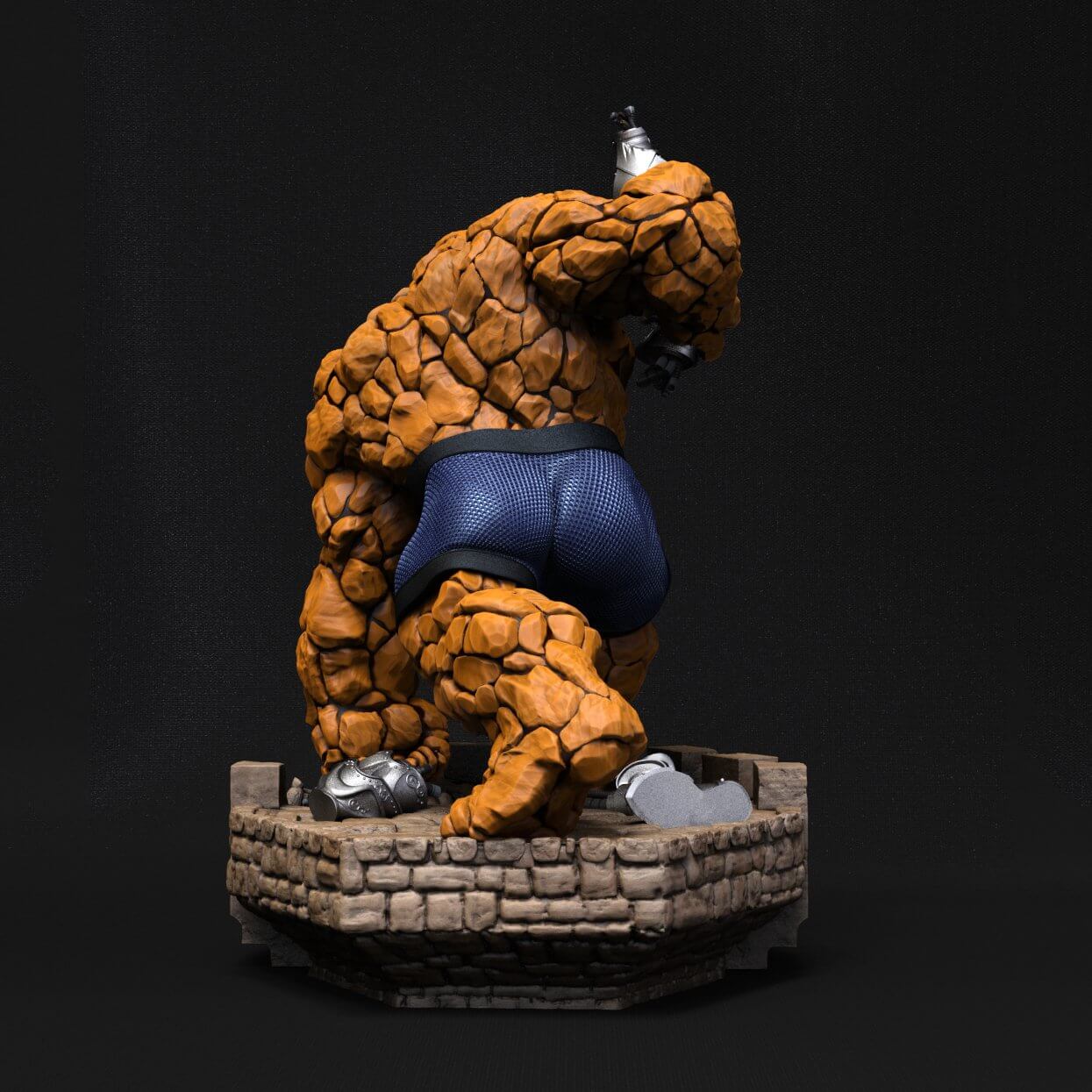 Fantastic 4 The Thing Statue - 3D Model by dawnhurt