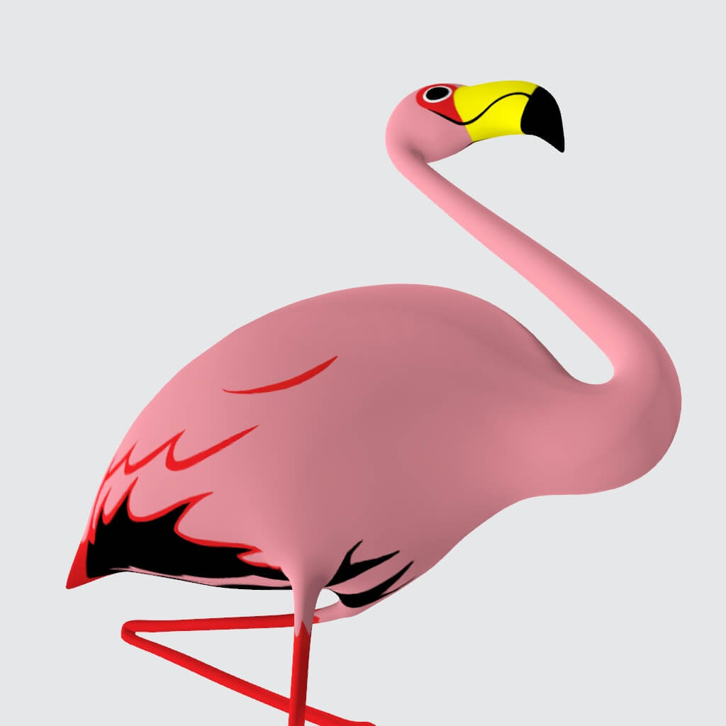 Flamingo Bird Animal - 3D Print Model by dawnhurt