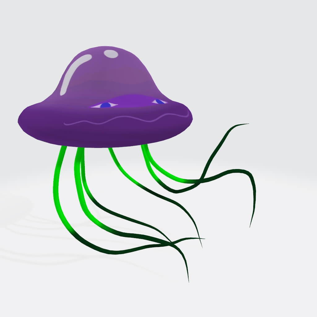 Jelly Fish 3D Model Ready to Print 3D Render by dawnhurt