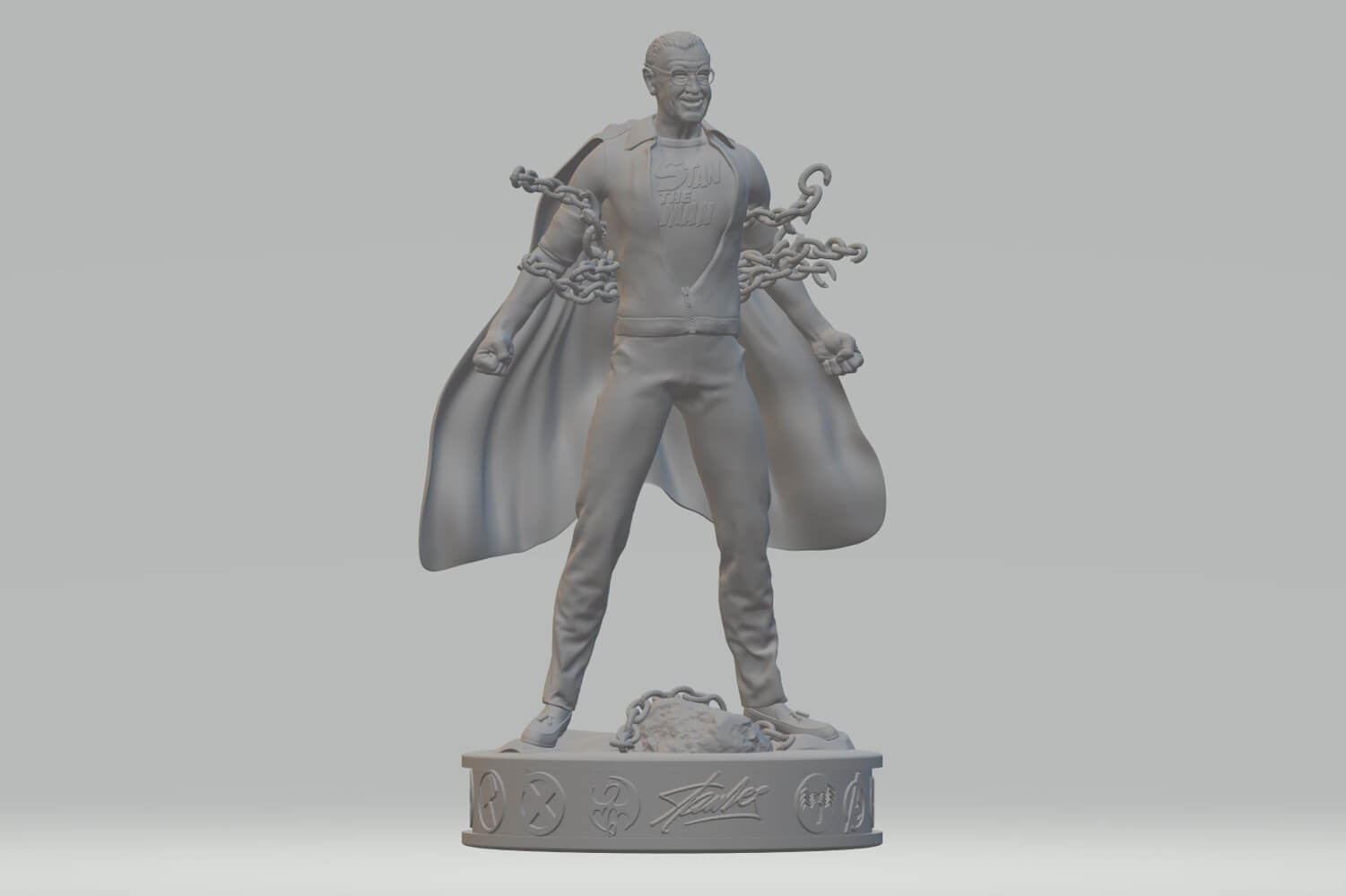 Stan Lee Figurines 3D Model Ready to Print 3D Render | RenderHub Gallery