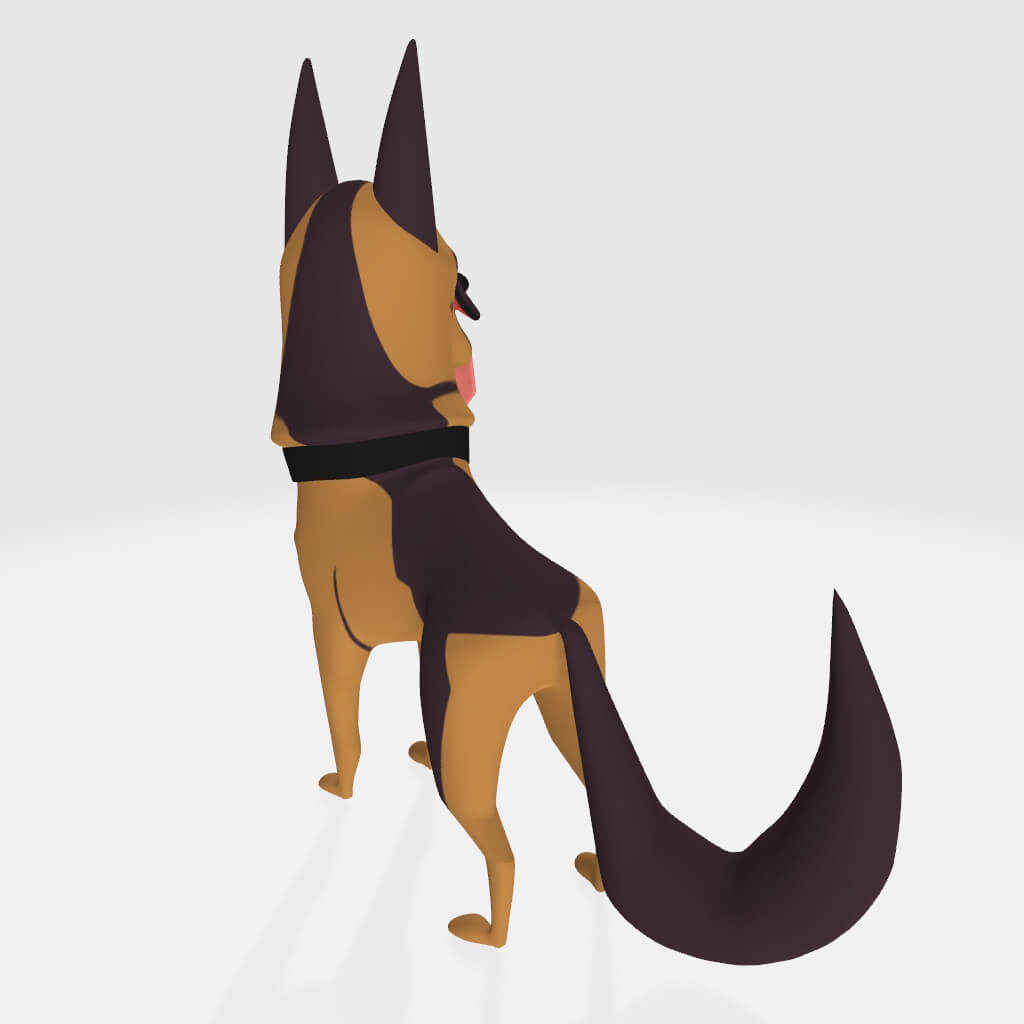 German Shephard Dog - 3D Print Model by dawnhurt
