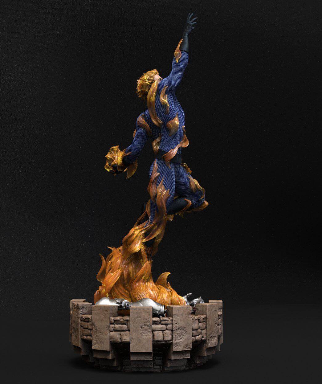 Human Tourch Statue - 3D Model by dawnhurt