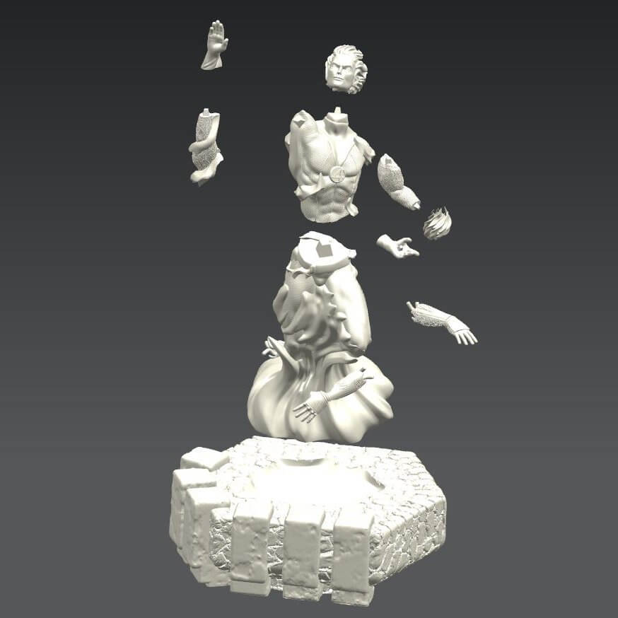 Human Tourch Statue - 3D Model by dawnhurt