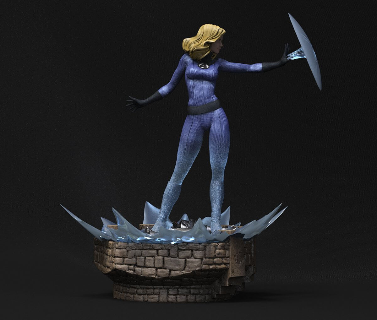 Invisible Woman Statue - 3D Model by dawnhurt