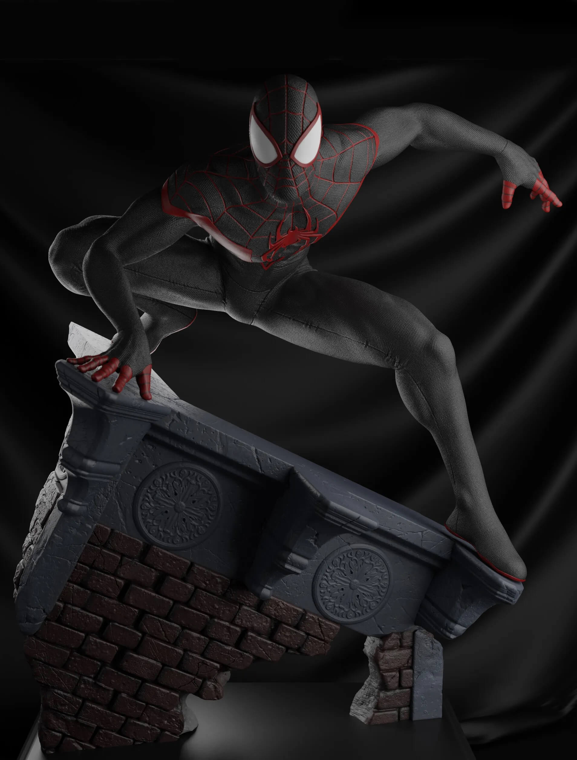Spider Man - Miles Morales Miniature 3D Model by dawnhurt