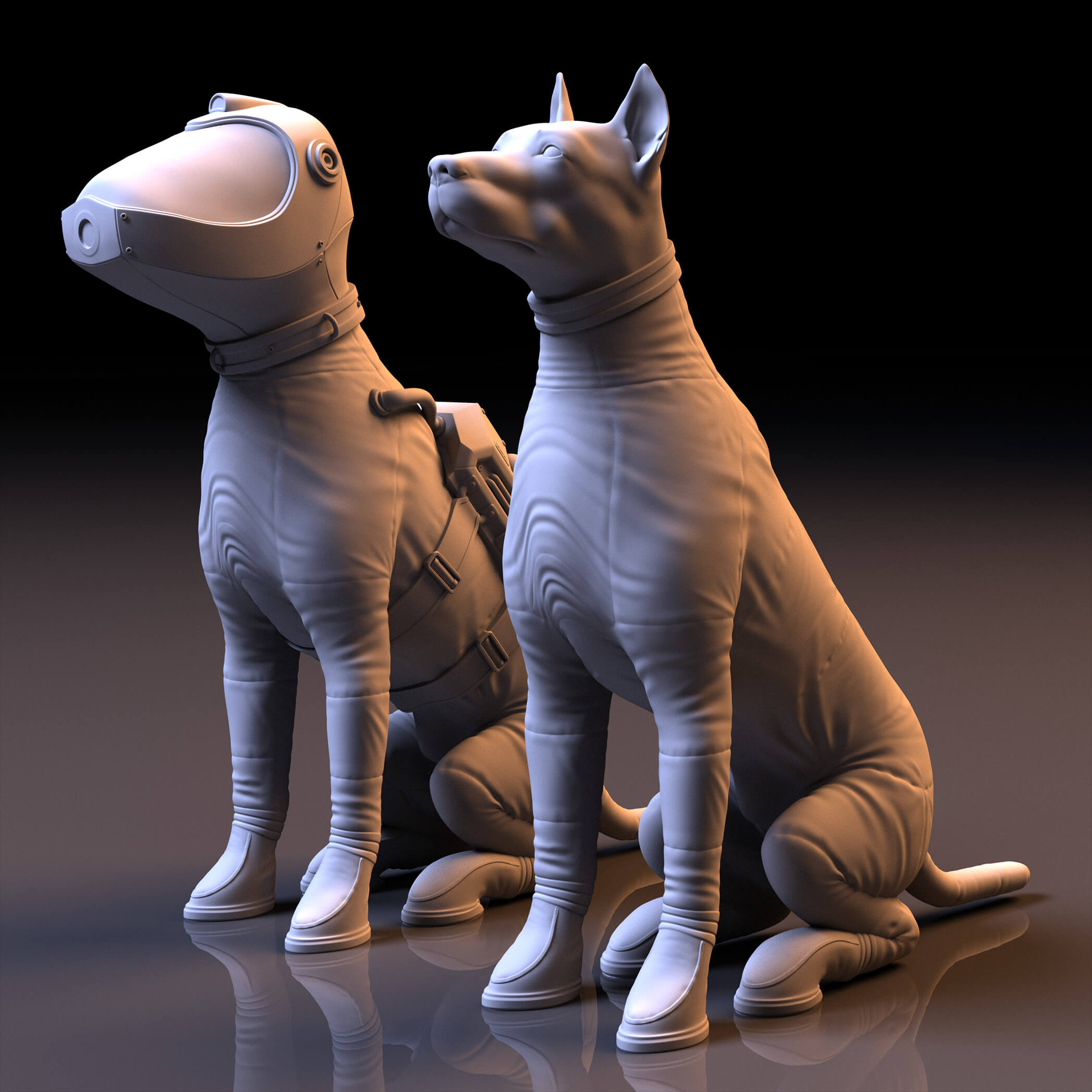 Space Dogs 3d
