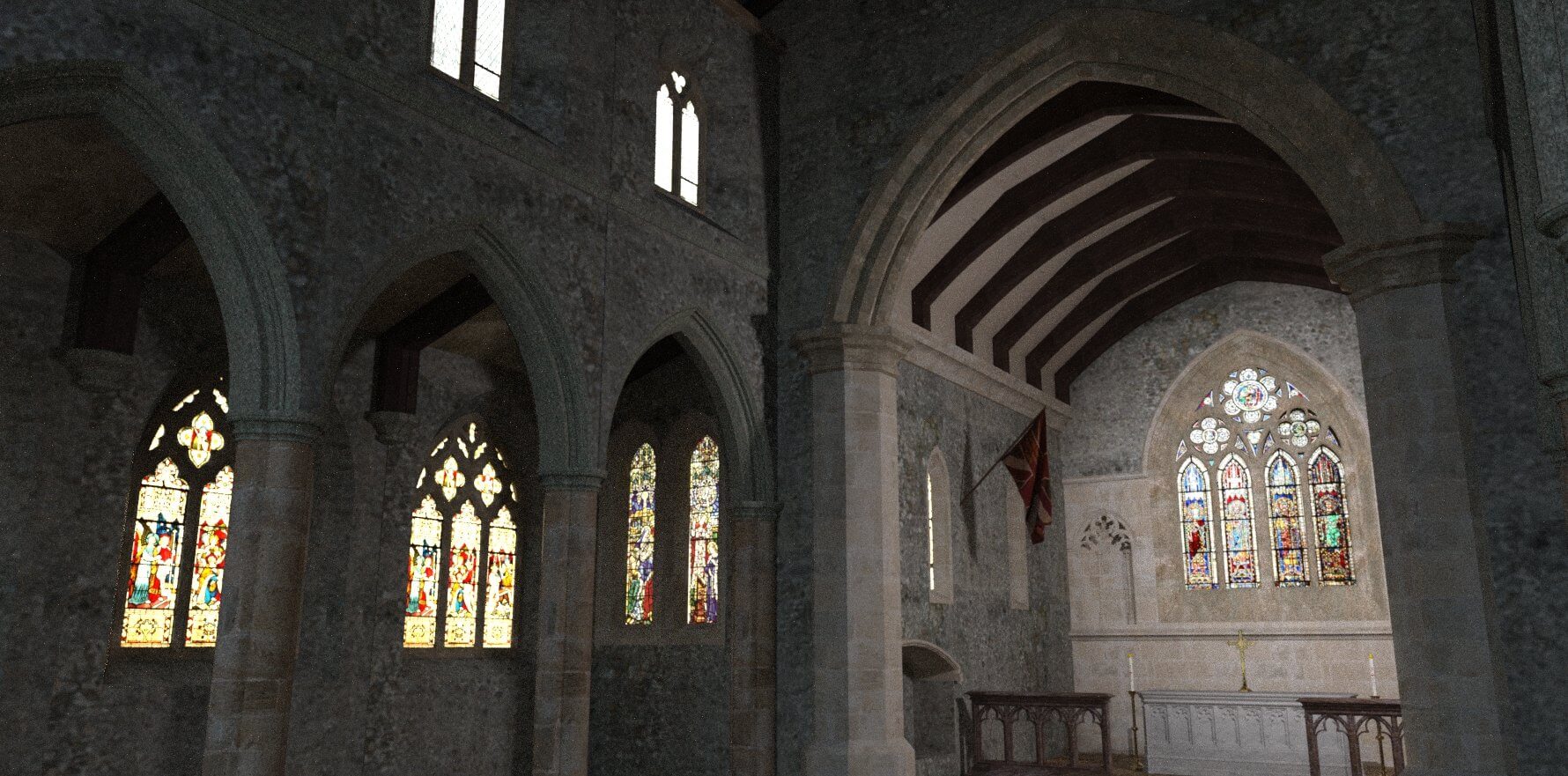 Church Nave - 3D Model by dazinbane