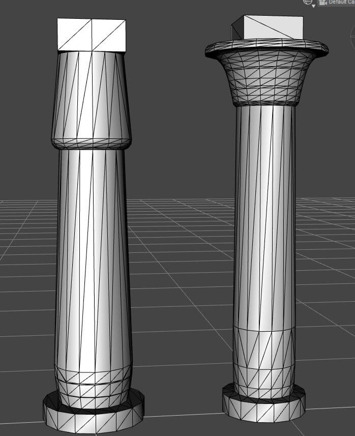 Egyptian Pillars - Free 3D Model by dazinbane