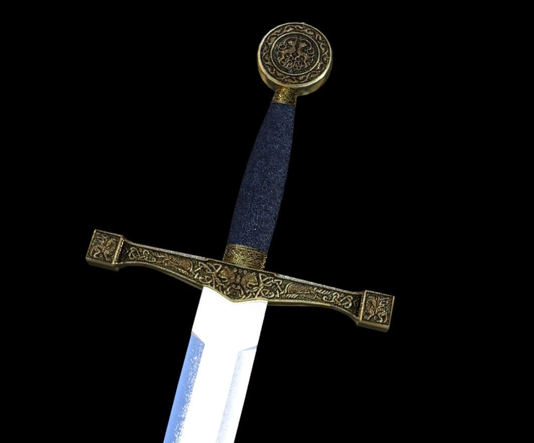 Excalibur Sword - Free 3D Model by dazinbane