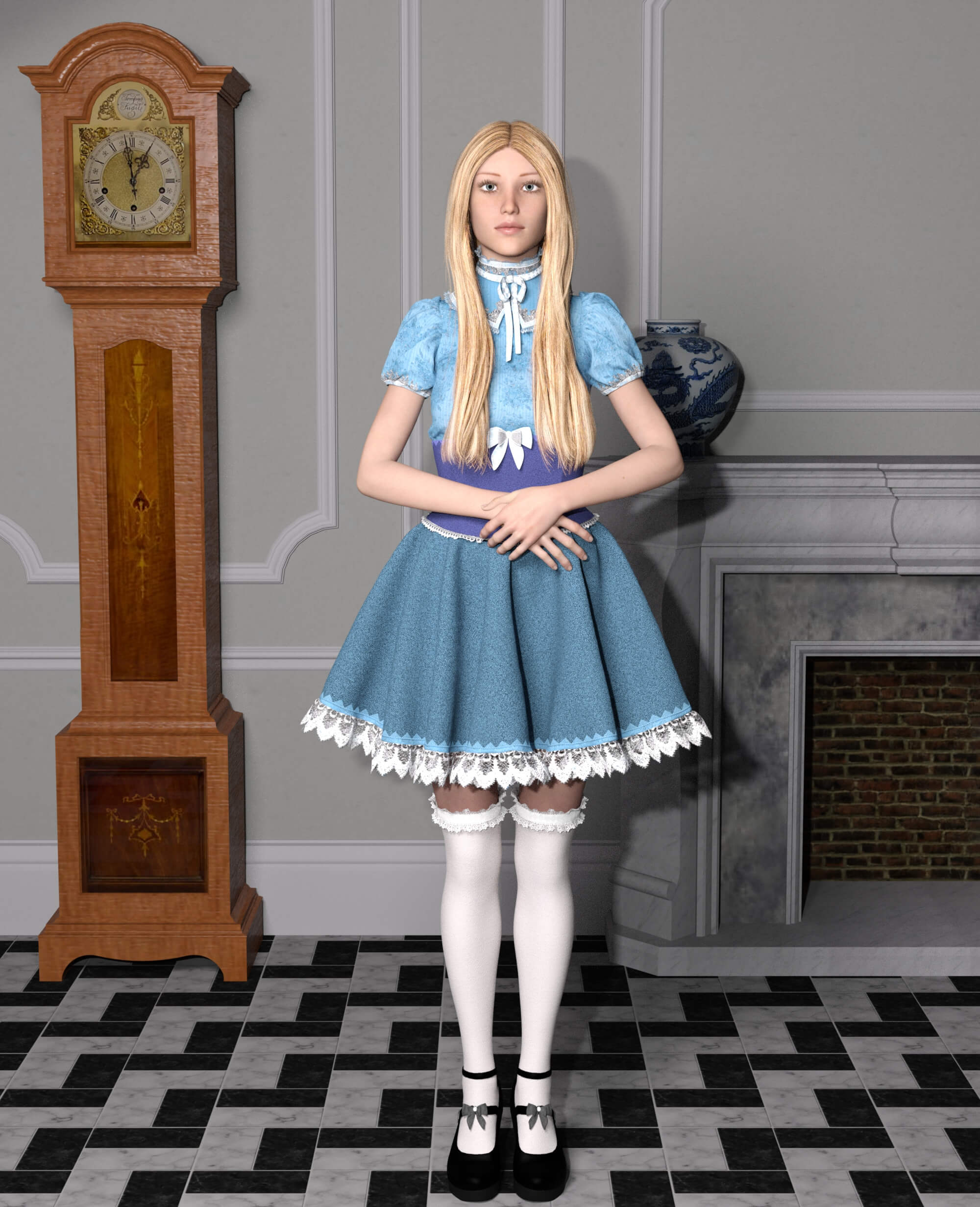 Alice 3D Render, Digital Art by dazinbane