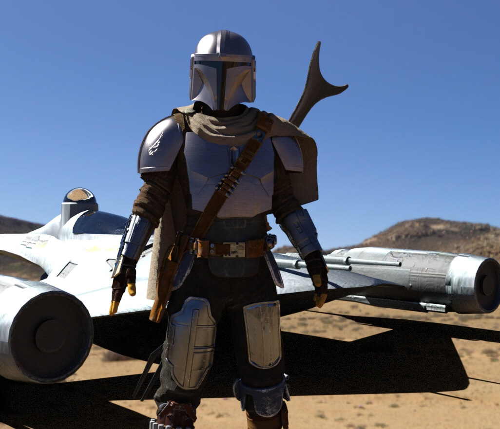 Boba and Mando 3D Render, Digital Art by dazinbane