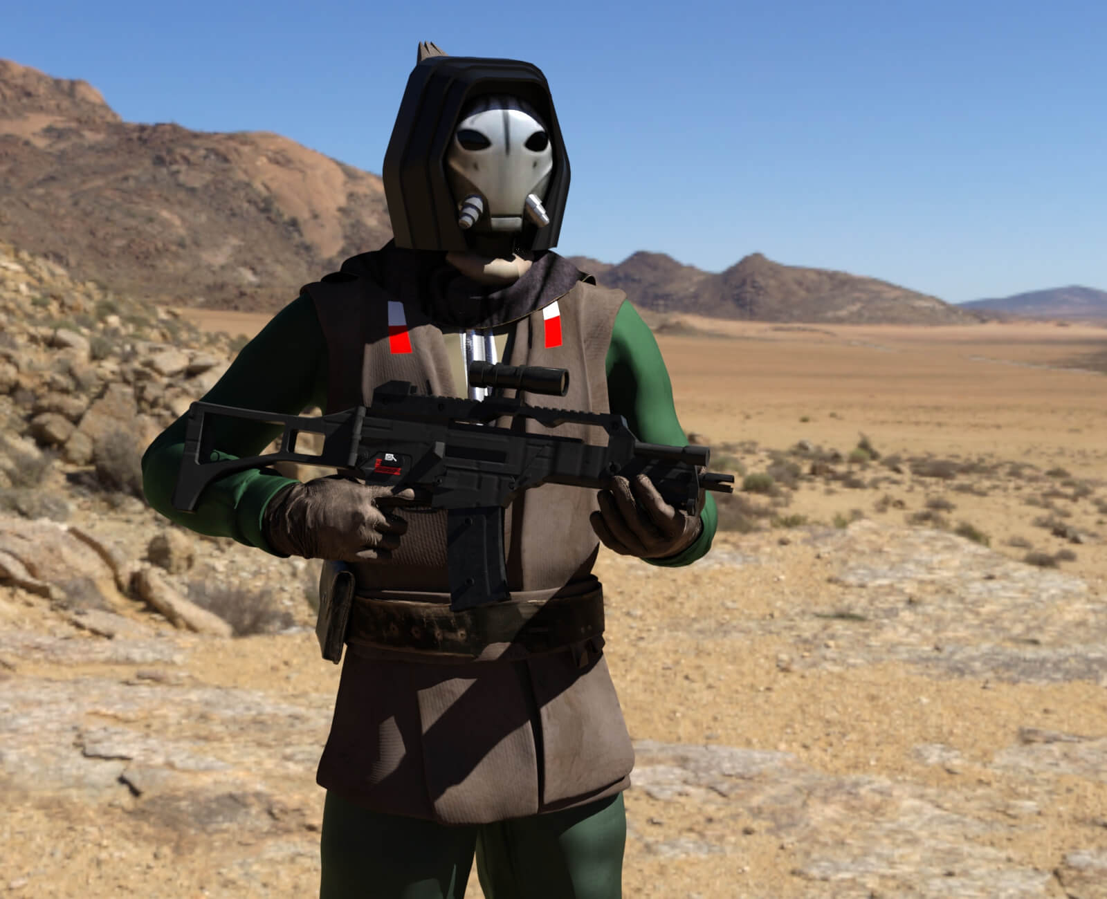 Boba and Mando 3D Render, Digital Art by dazinbane