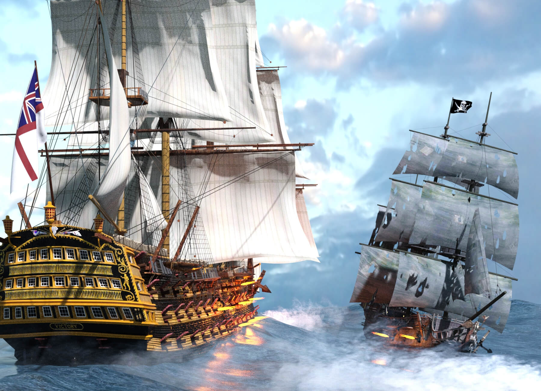 Broadside 3D Render, Digital Art by dazinbane