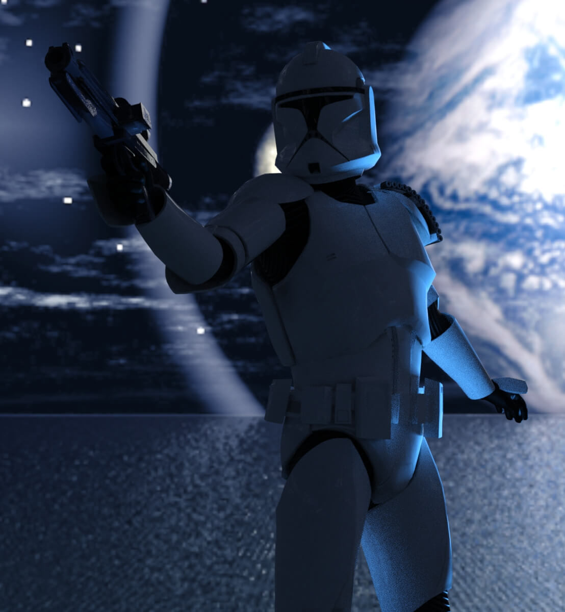 Clone Wars charge 3D Render, Digital Art by dazinbane