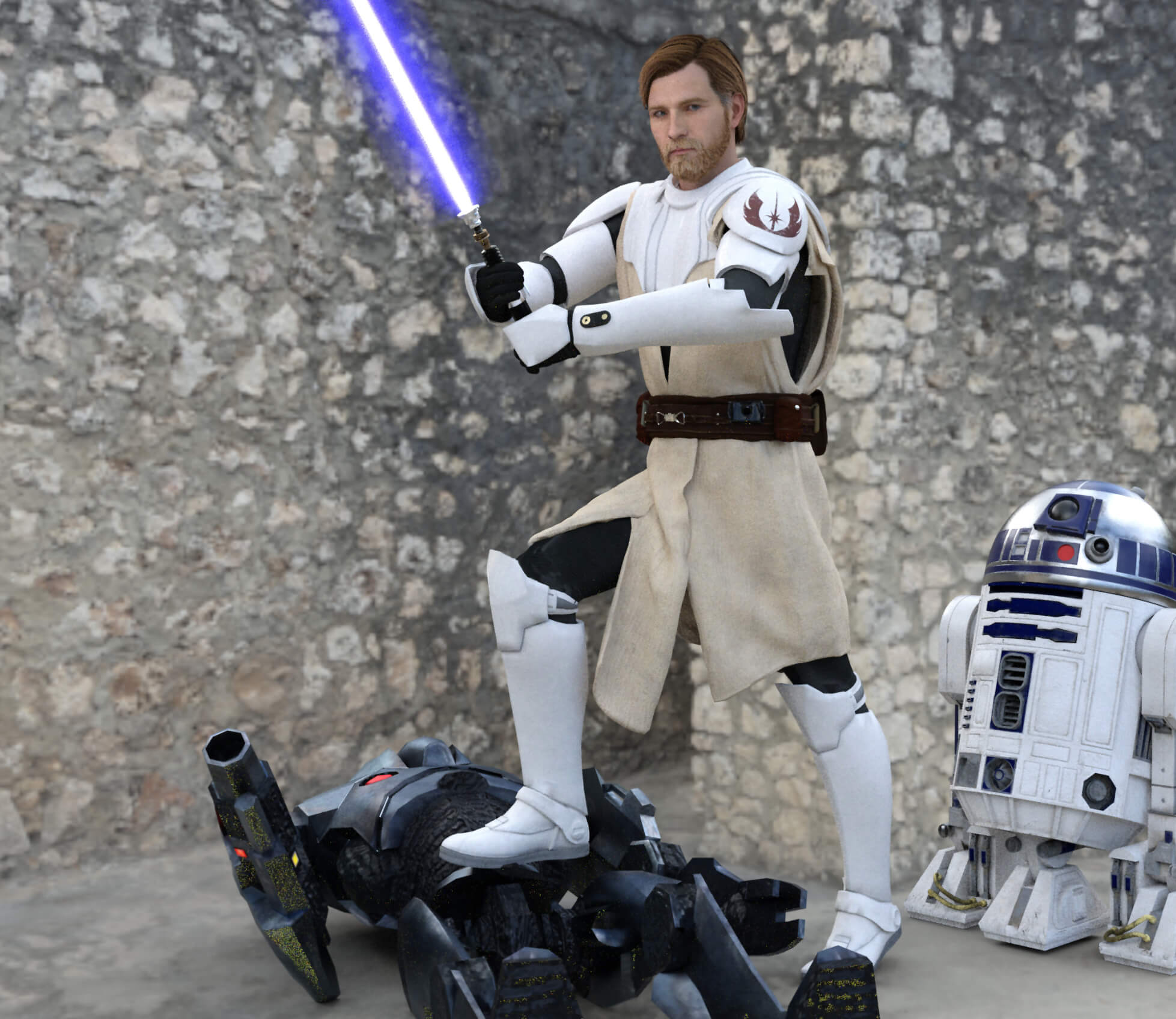 Clone Wars charge 3D Render, Digital Art by dazinbane