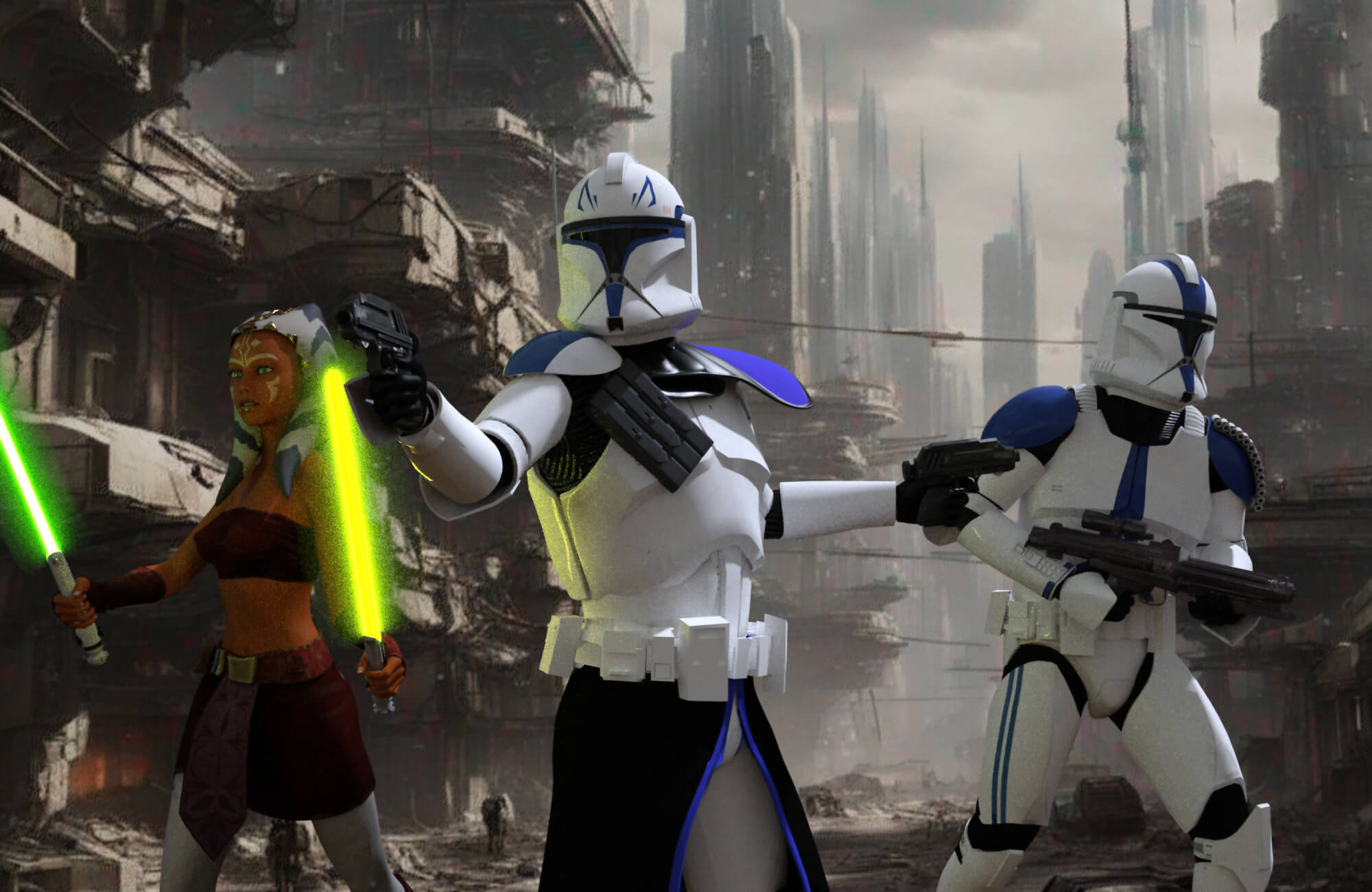 Clone Wars charge 3D Render, Digital Art by dazinbane