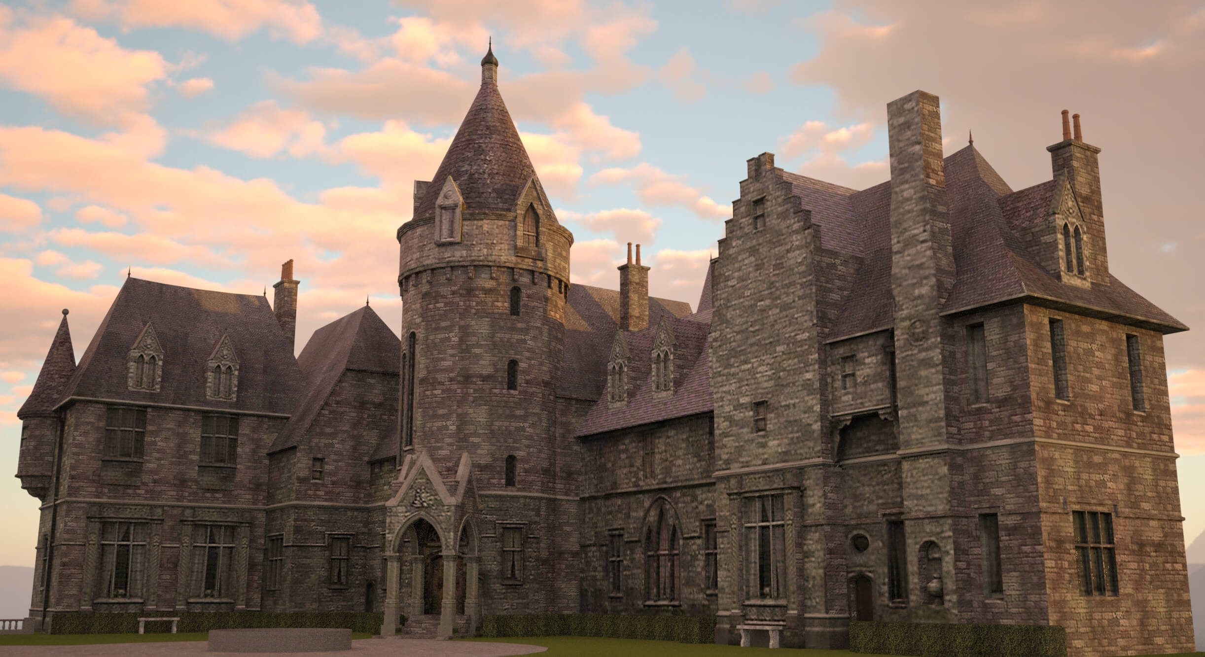 Collinwood 3D Render, Digital Art by dazinbane