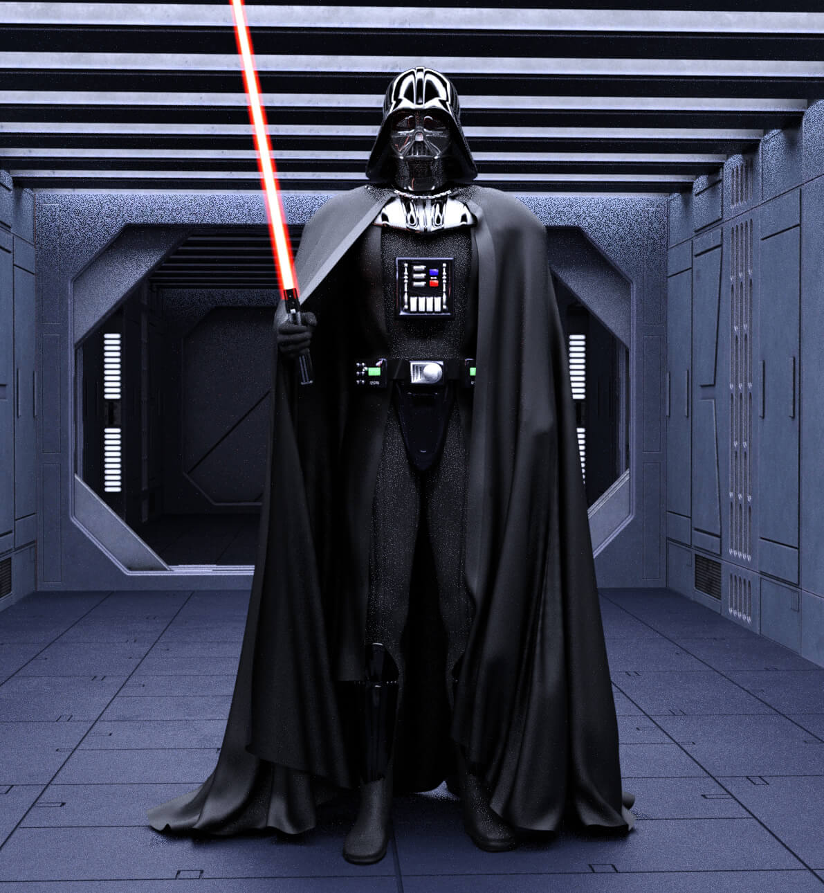 Darth Vader 3D Render, Digital Art by dazinbane