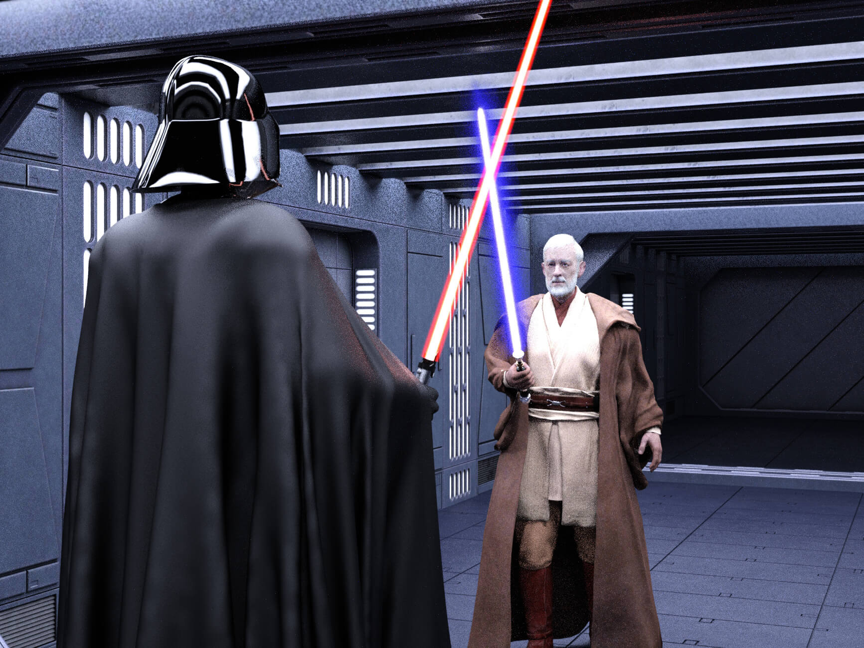 Darth Vader 3D Render, Digital Art by dazinbane