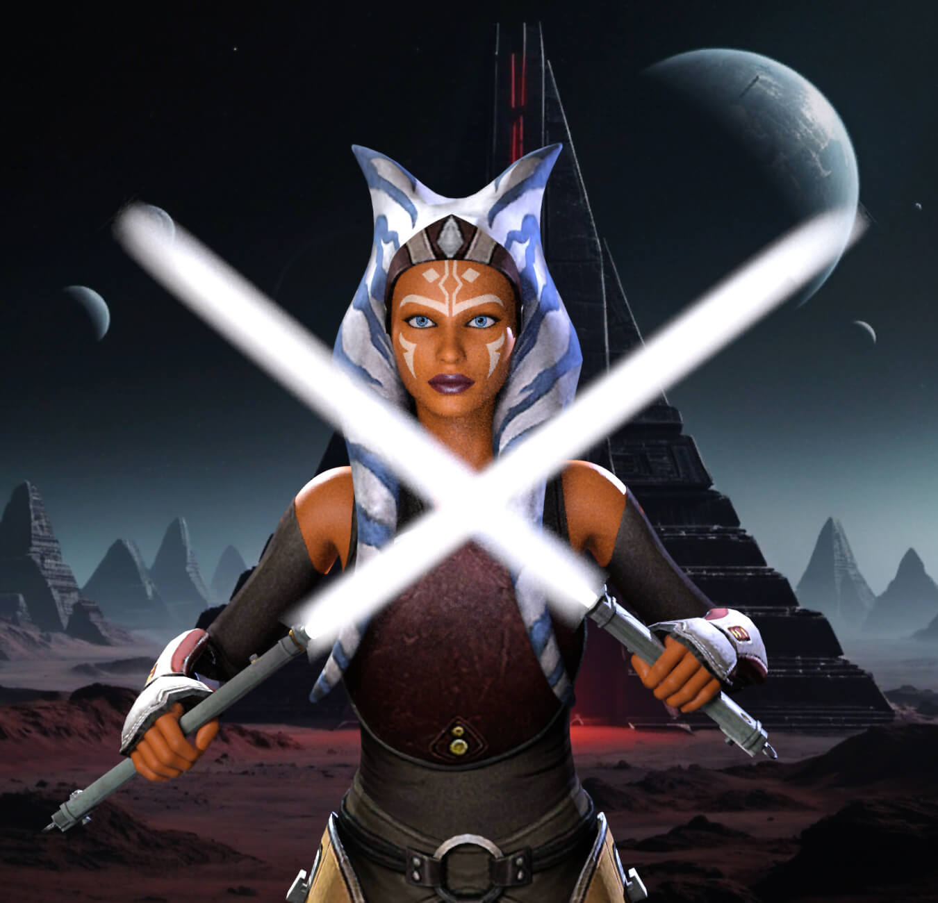 Fulcrum Ahsoka Tano 3D Render, Digital Art by dazinbane