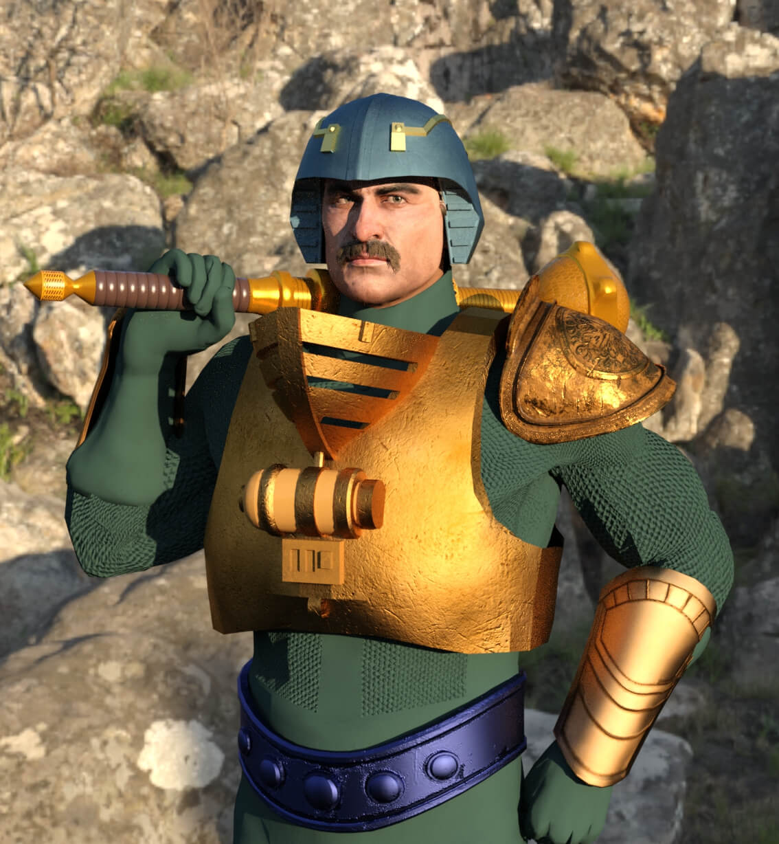 He-Man and Co 3D Render, Digital Art by dazinbane