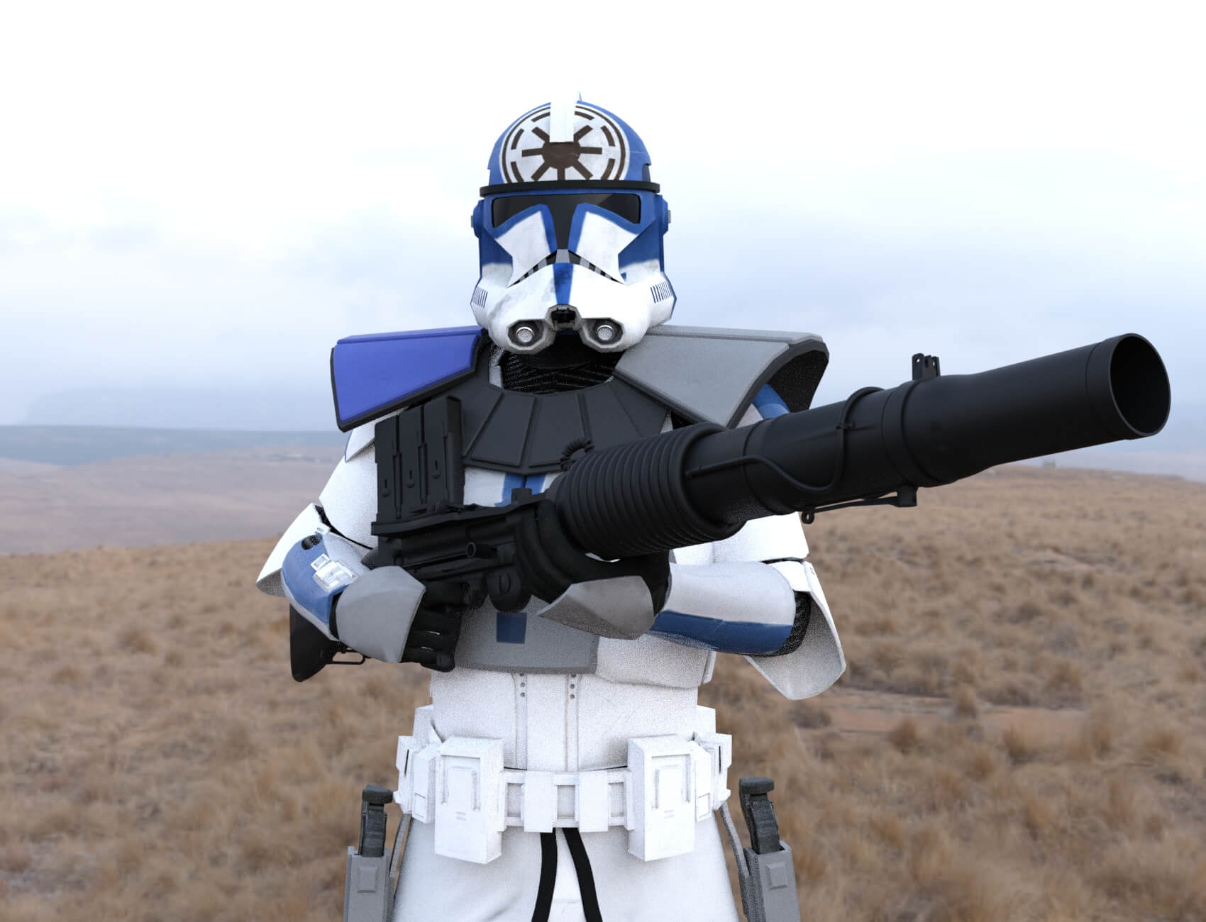 Jesse and other clone roopers 3D Render, Digital Art by dazinbane