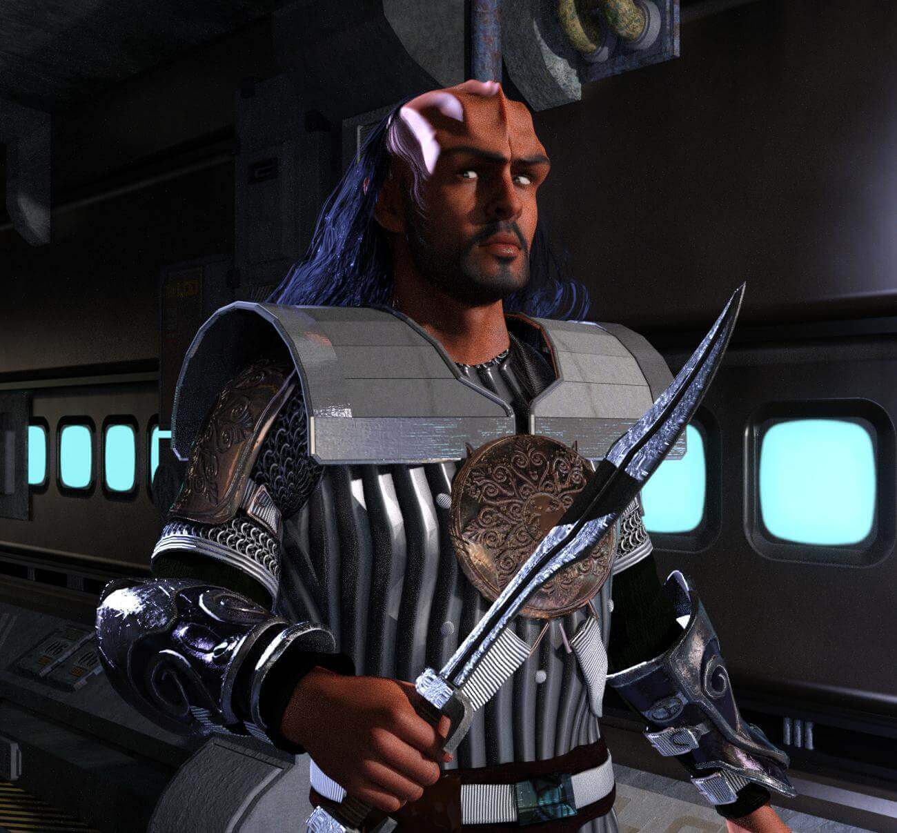 Klingon 3D Render, Digital Art by dazinbane