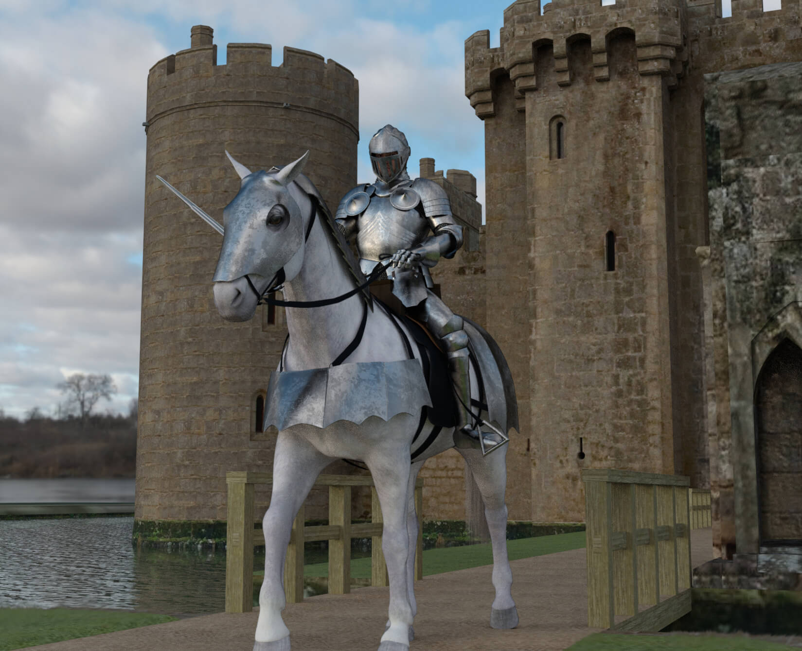 Knight 3D Render, Digital Art by dazinbane