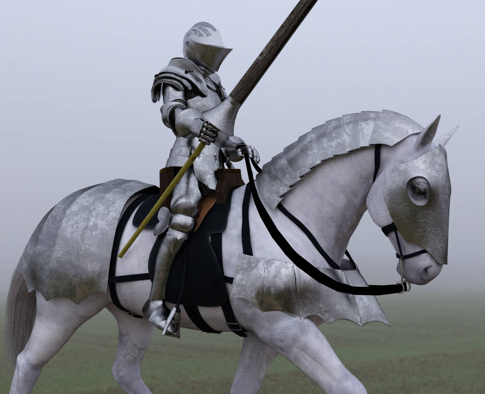 Knight 3D Render, Digital Art by dazinbane