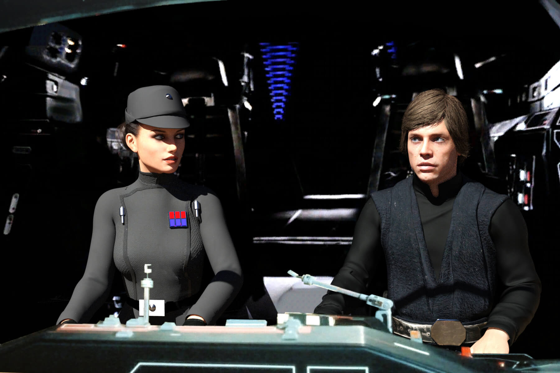 Luke Skywalker 3D Render, Digital Art by dazinbane