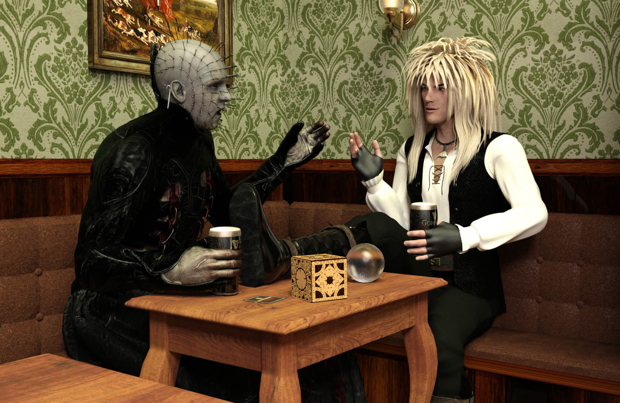 Pinhead 3D Render, Digital Art by dazinbane