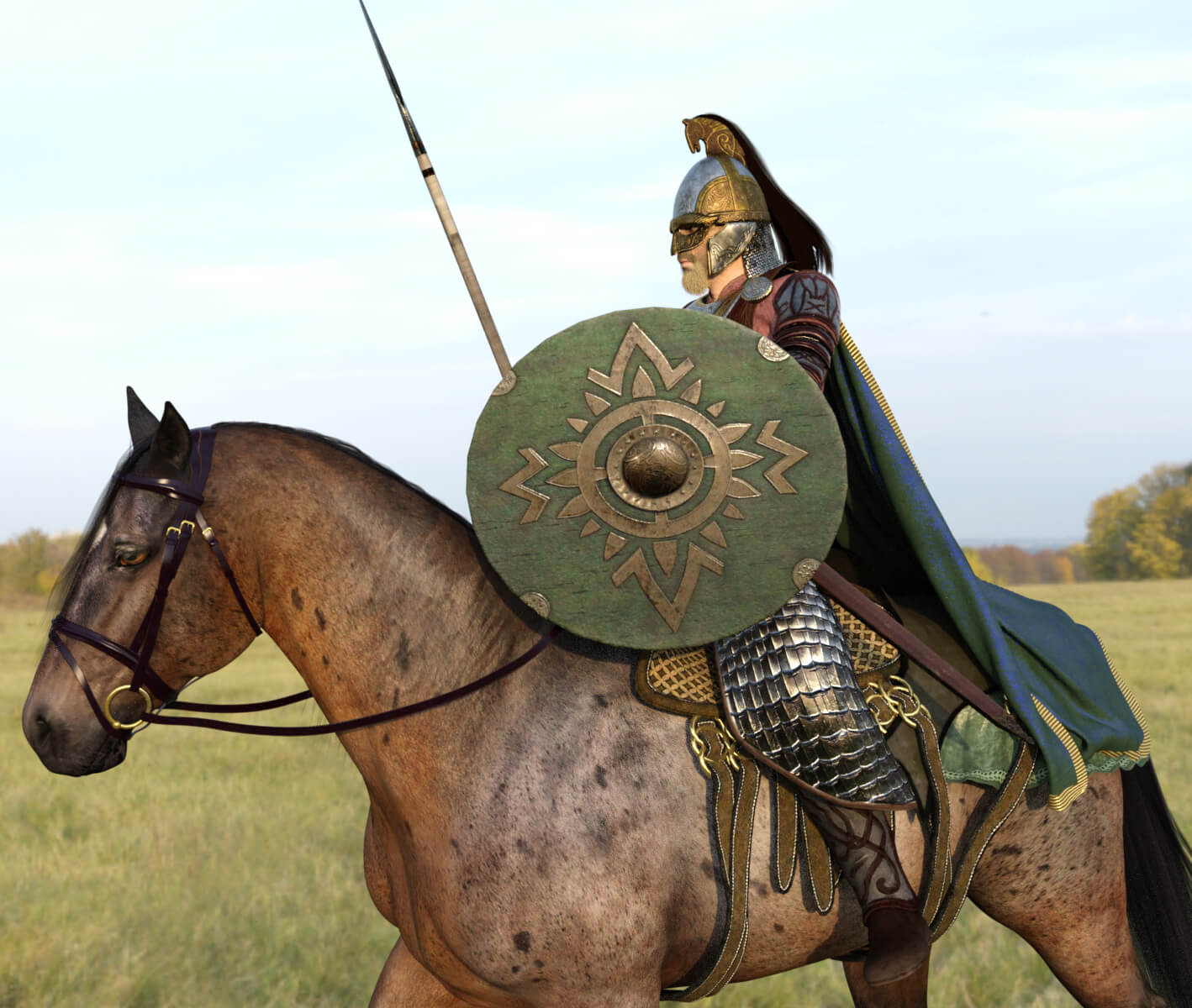 Rider of Rohan 3D Render, Digital Art by dazinbane