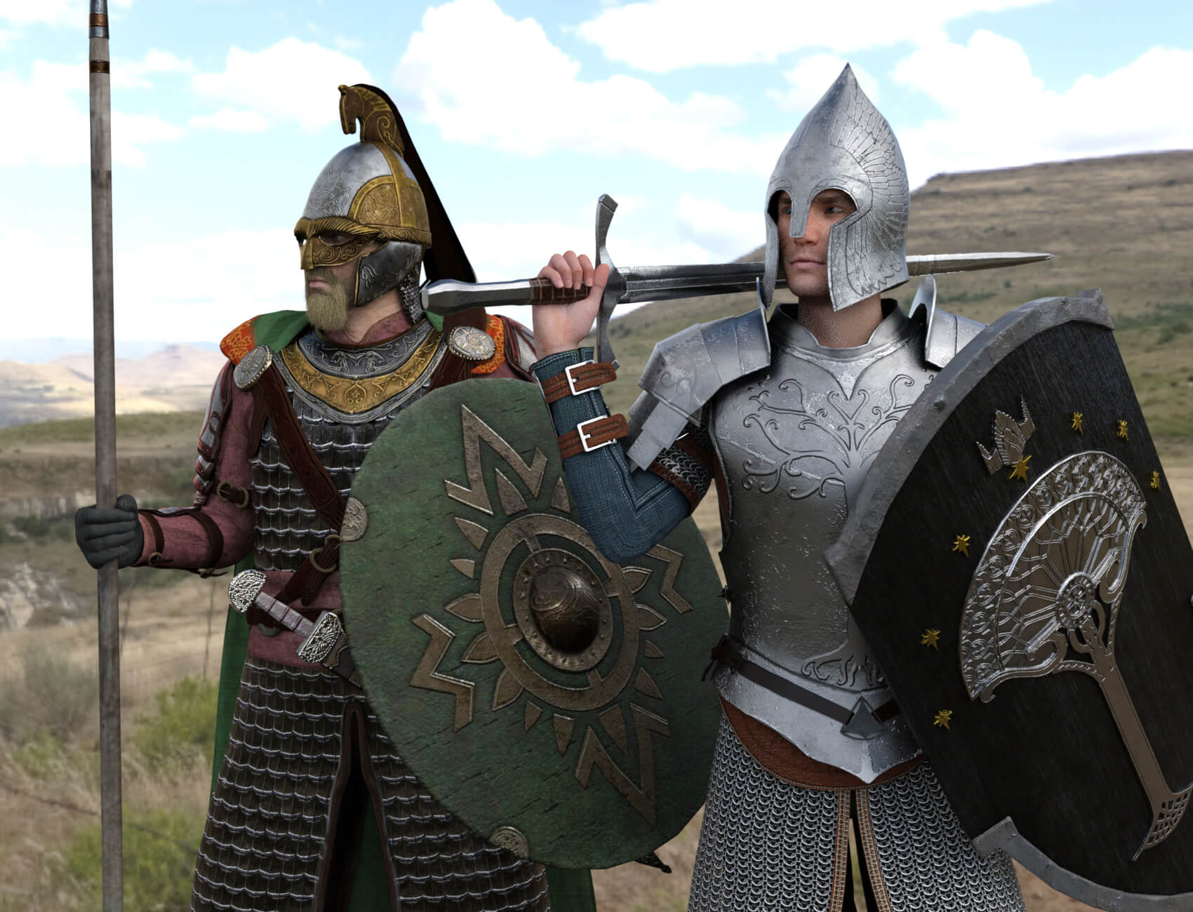 Rider of Rohan 3D Render, Digital Art by dazinbane