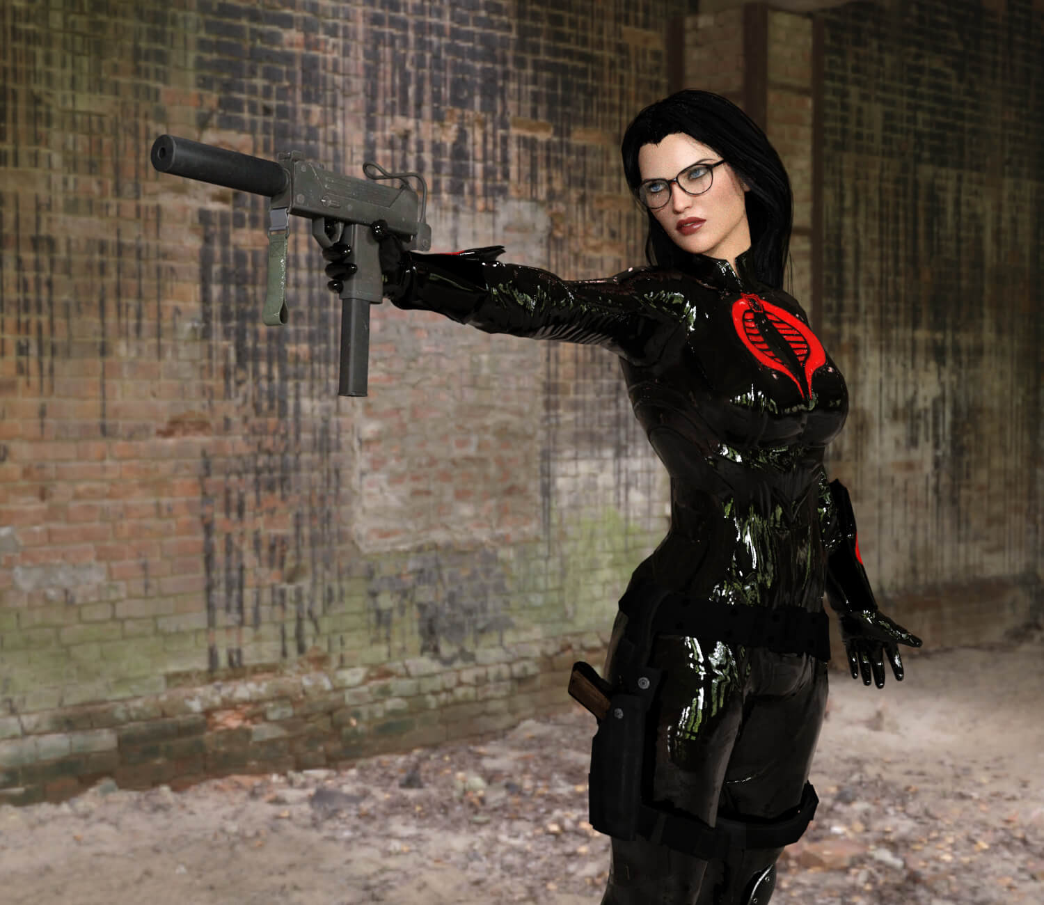 The Baroness 3D Render, Digital Art by dazinbane