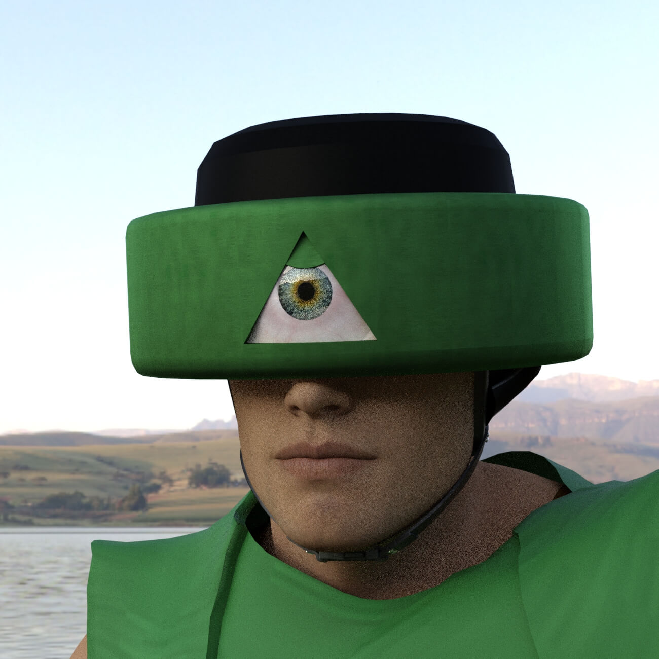 Tri-Klops 3D Render, Digital Art by dazinbane