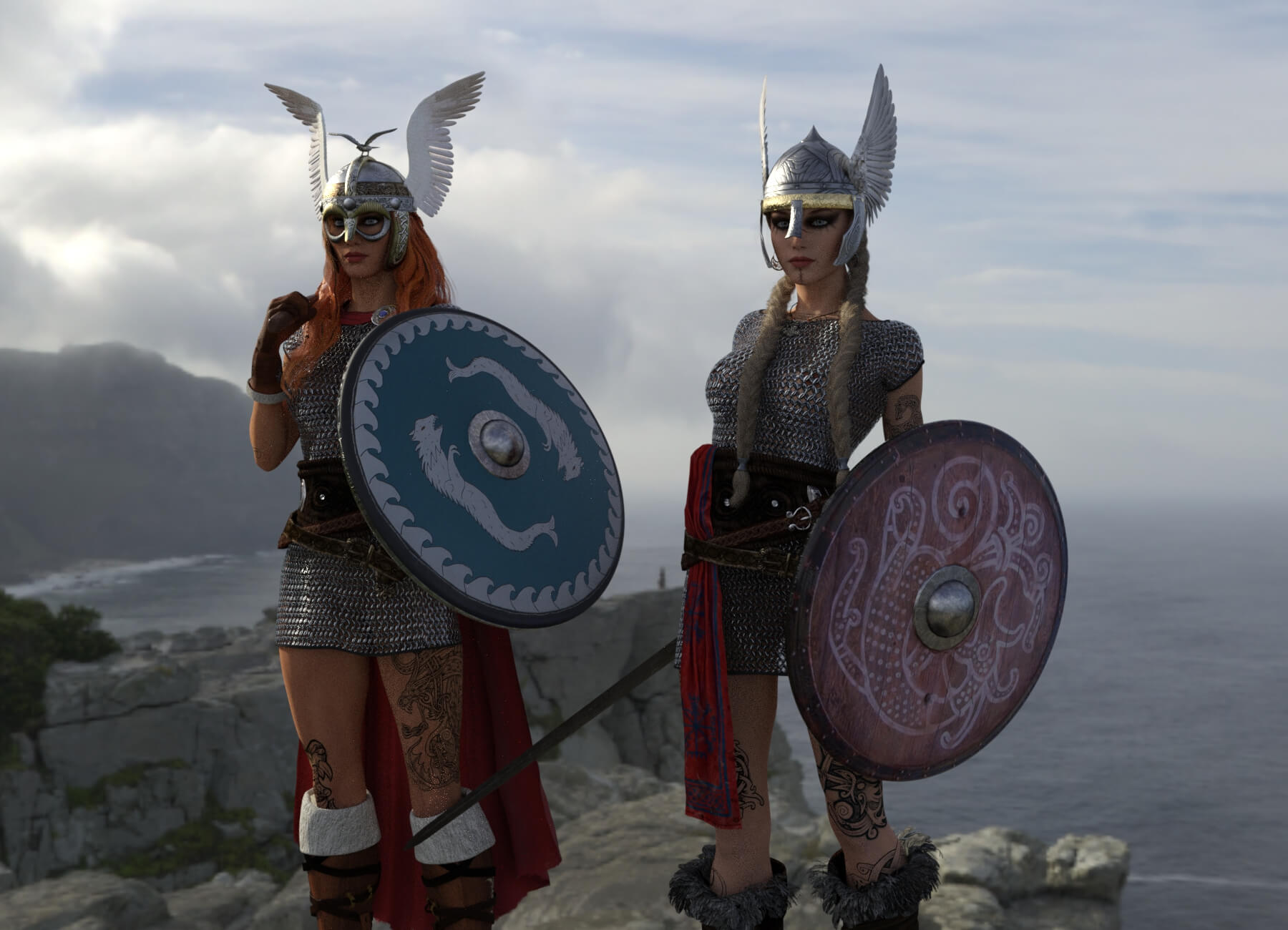 Valkyrie 3D Render, Digital Art by dazinbane