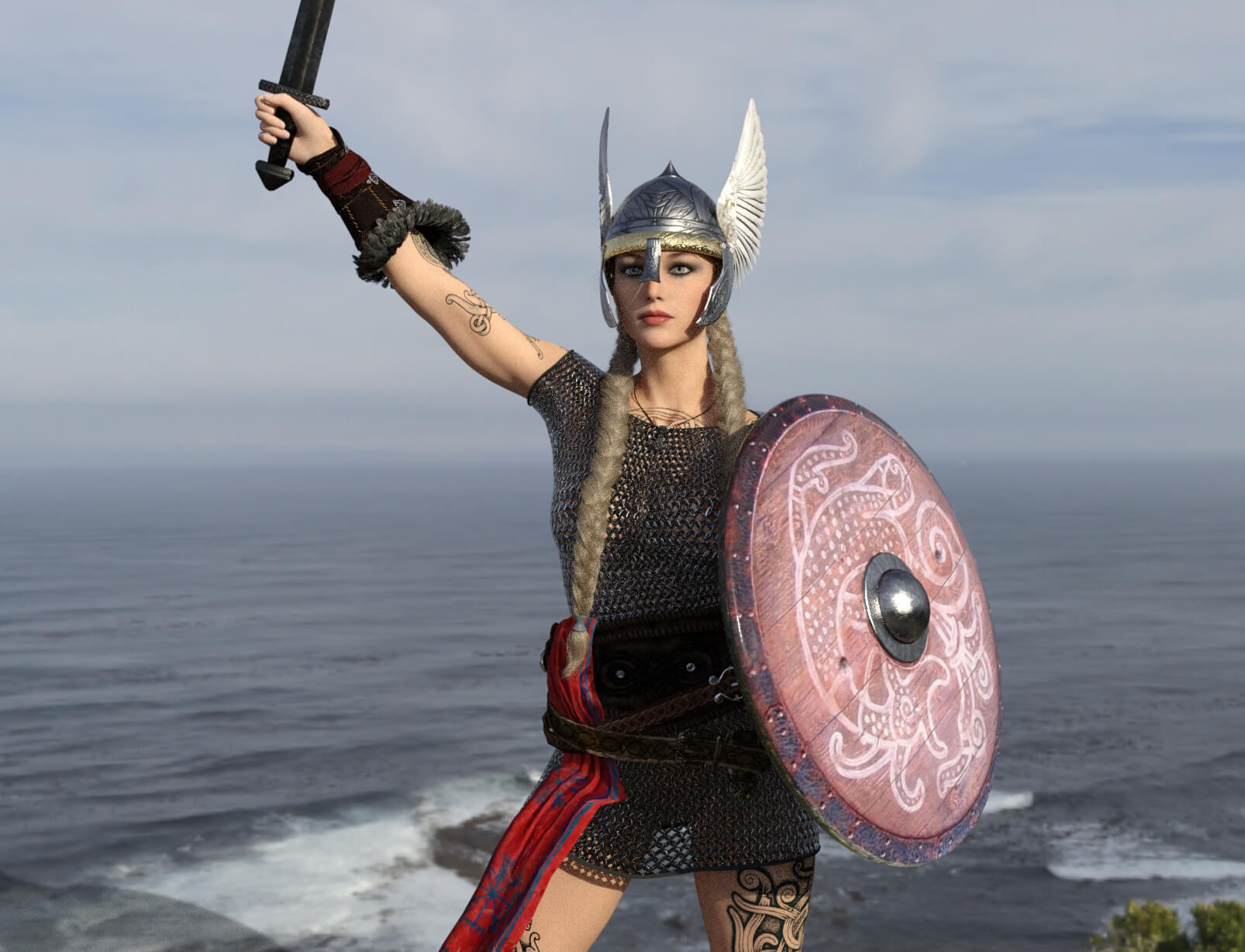 Valkyrie 3D Render, Digital Art by dazinbane