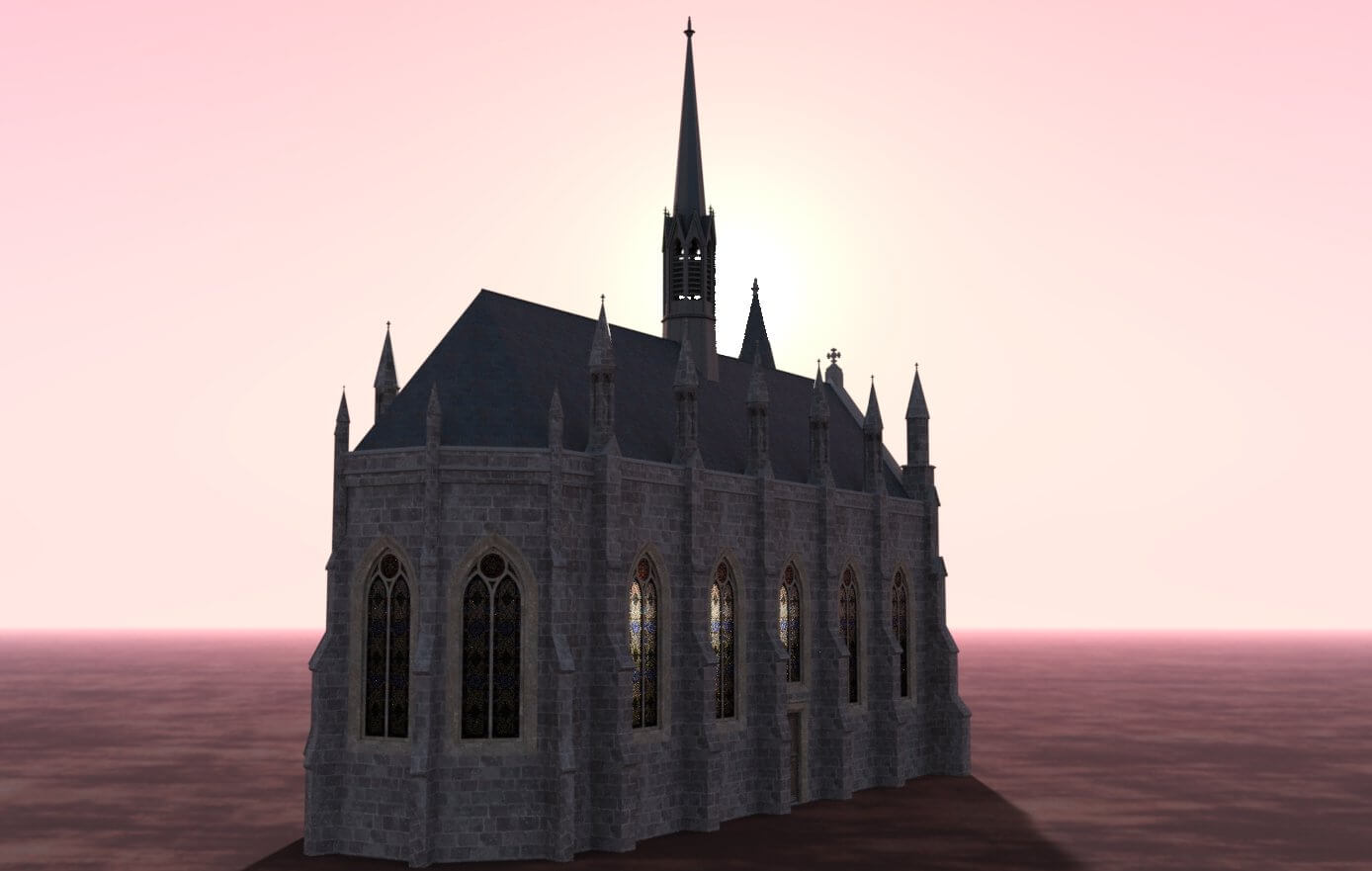 Gothic Chapel - 3D Model by dazinbane