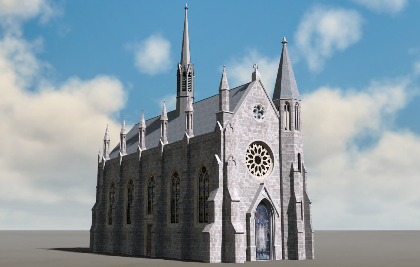 Gothic Chapel - 3D Model by dazinbane