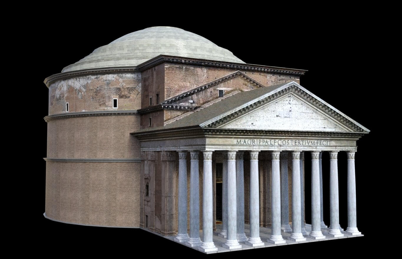 Pantheon Exterior Only - 3D Model by dazinbane