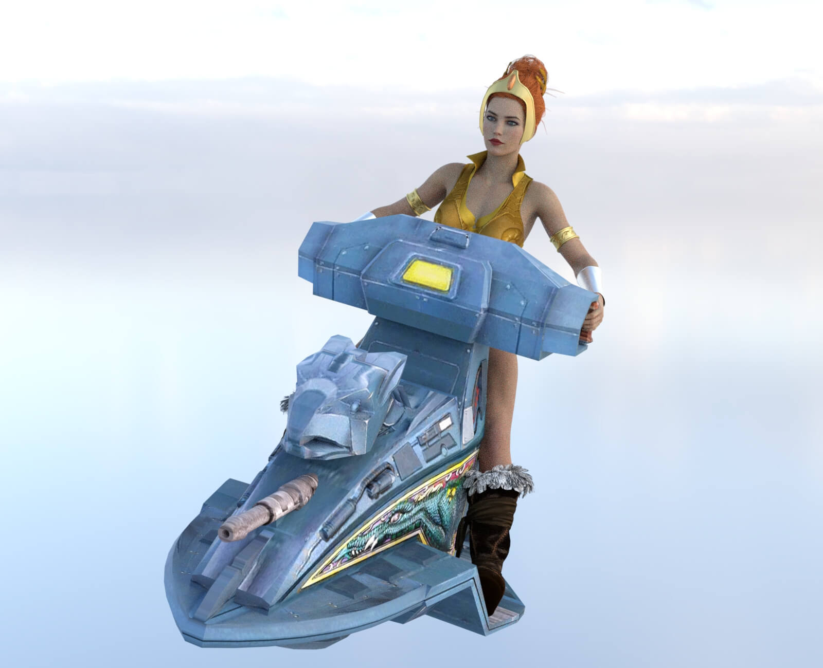 Sky Sled from MOTU - Free 3D Model by dazinbane